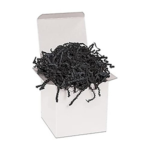 THE ART BOX Black Crinkle Cut Paper, 1 L/B Kraft Paper Shred Filler for Gift Box, Baskets, Wedding, Christmas, New Year Gifts, Packaging Paper for Shipping, Moving, and Storage Supplies