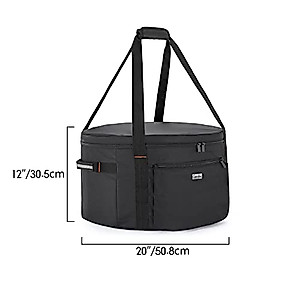 SAMDEW 19-in Fire Pit Bag Compatible with Outland Firebowl 893 870 823, Outdoor Fire Bowl Carry Bag for 19-in Propane Gas Fire Pit, Portable Fire Pit Storage Case for Travel & Camping, Bag Only