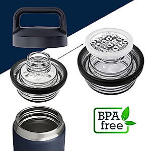 TEYOUYI 2Pcs Ice Strainer Blocker for YETI Rambler Bottle Chug Cap-Prevent Penetrating Cubed or Crushed Ice during a Drink-Fits 18, 26, 36OZ Bottles