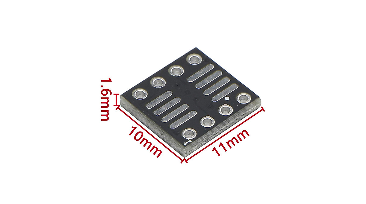 JIUWU 8 Pin Double-Side Prototype Printed Circuit PCB Adapter Universal ...