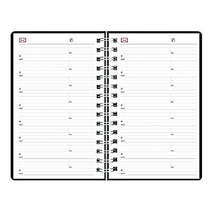 Brownline 2024 DuraFlex Daily/Monthly Planner, Appointment Book, 12 Months, January to December, Twin-Wire Binding, 8" x 5", Black (CB634V.BLK-24)