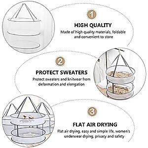 BESPORTBLE Collapsible Mesh Basket Dryer Net Hanging Mesh Organizer Basket Folding Hanging Dryer for Sweater Socks Towels Underwear Bras 61cm
