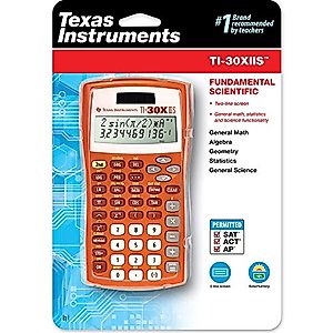 Texas Instruments TI-30X IIS 2-Line Scientific Calculator, Orange