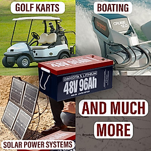 Dakota Lithium – 48V 96Ah LiFePO4 Deep Cycle Battery, 11 Year USA Warranty 2000+ Cycles, SLA Replacement Battery, Solar Power Systems, 48V Electric Vehicles, Electric Motors, Charger not Included
