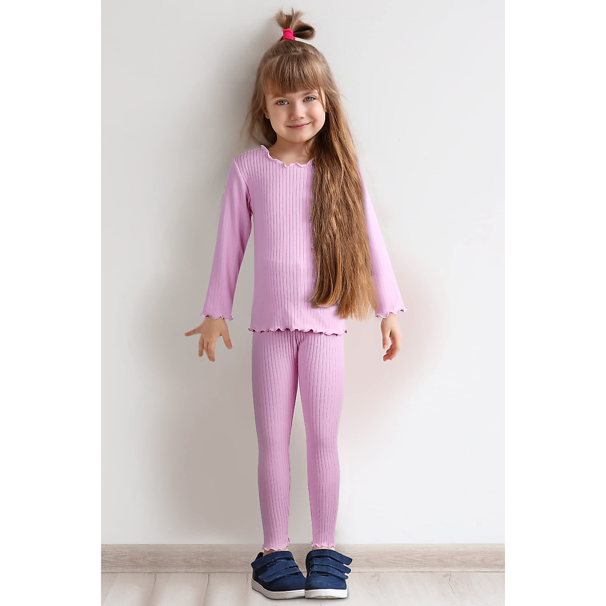 Resinta 3 Pack Girls Kids Thermal Underwear Set Toddler Soft Girls' Top and Long Johns Winter Base Layer Top & Bottom