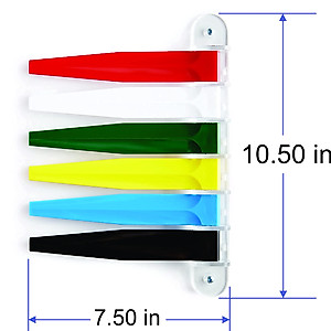 Kull Industries Exam Room Flags, Medical Door Flags for Doctor Offices, Hospitals, Clinics, Easy Identification, Durable, Reliable Room Status Sign, Primary Colors, 6 Flag System, 7-Inch