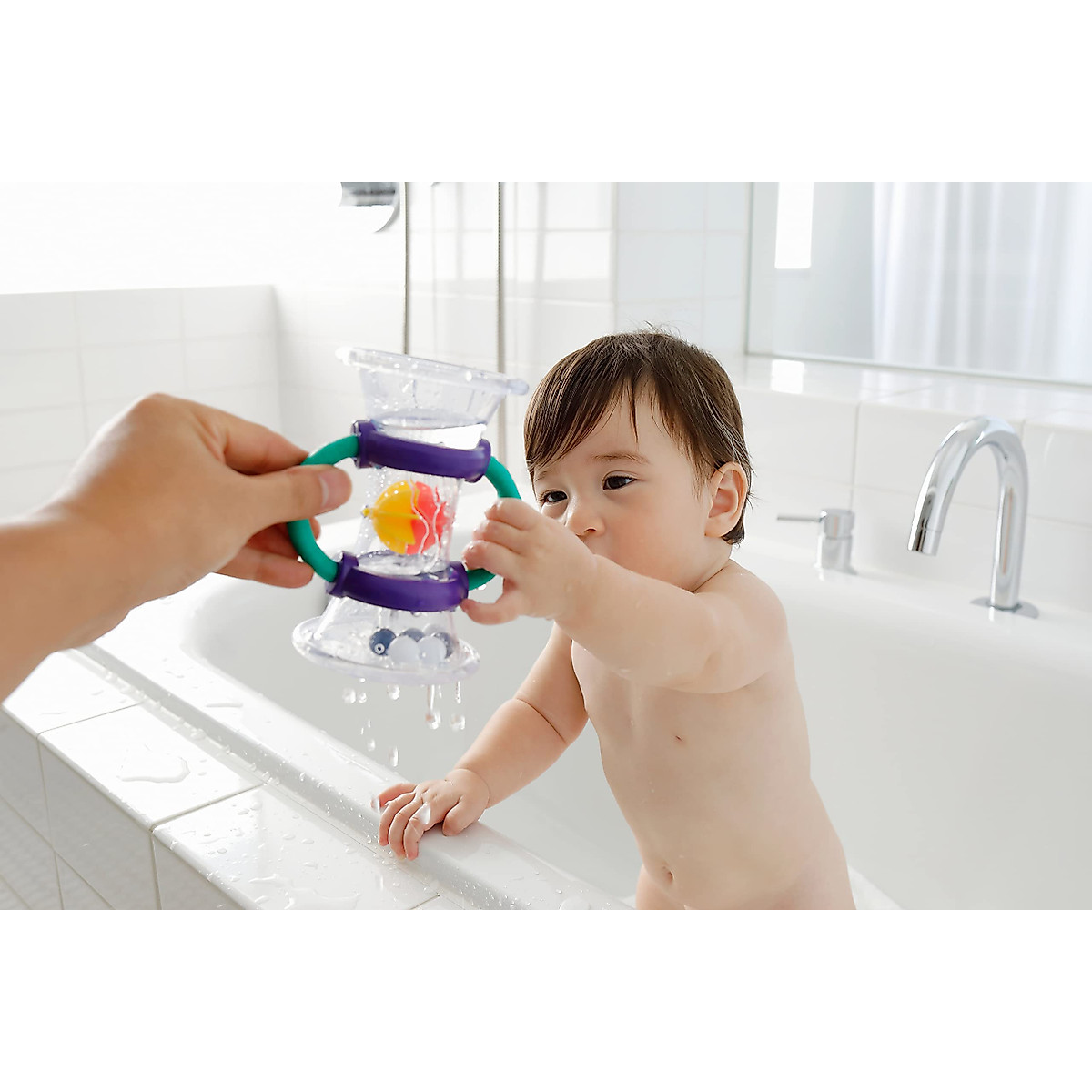 Sassy Double Dip Funnel Stem Learning Bath Toy, 6+ Months