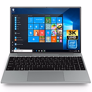 XOPPOX Windows 10 Laptop 2022 New 13.5 Inch Computer Laptop with Intel Celeron Dual Core 8GB RAM 128GB SSD, 2.4G WiFi, USB 3.0, Bluetooth 4.0 for Business or Student
