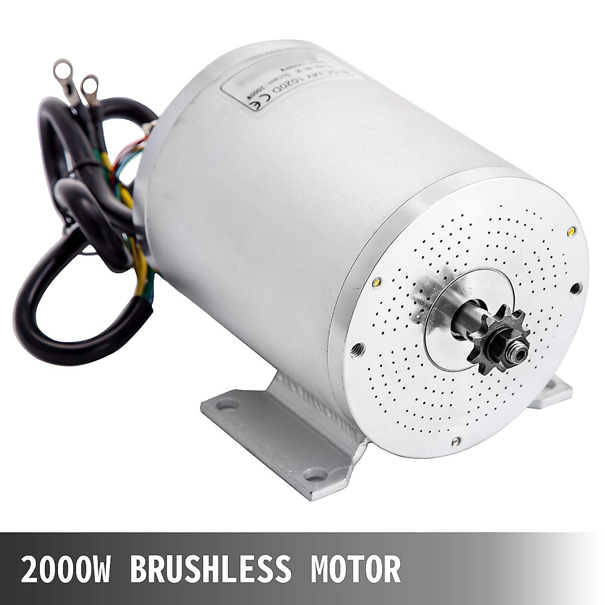 BestEquip Brushless Motor Kit,2000W 48V 42A 4300RPM High Speed Electric Scooter Motor,with Mounting Bracket,Speed Controller Bicycle Motorcycle Mid Drive Motor