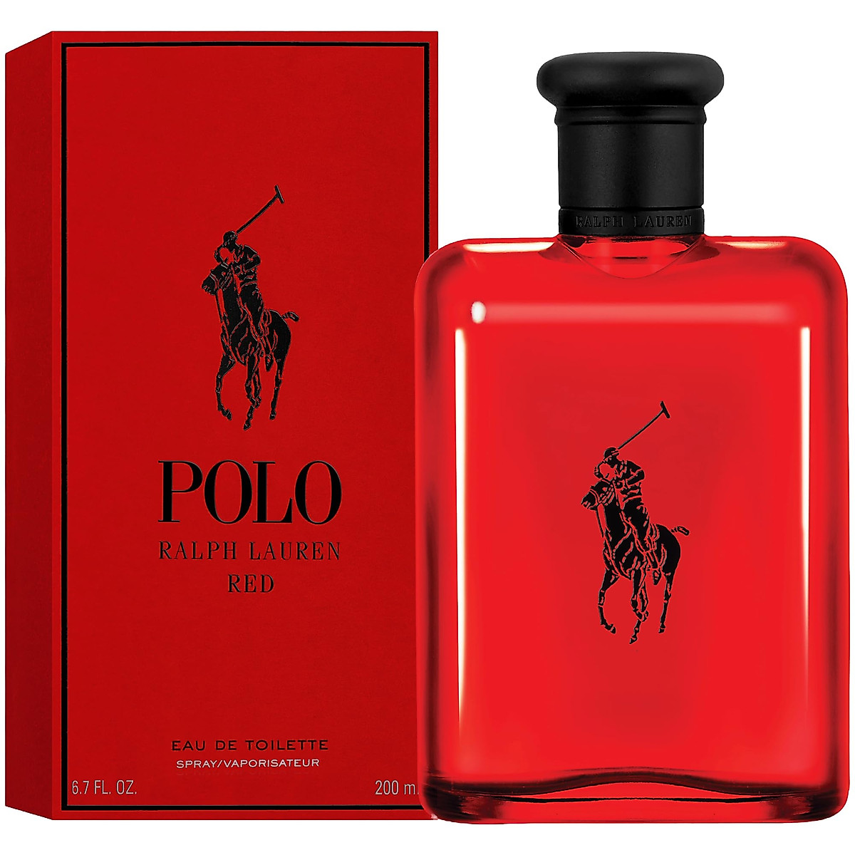 RALPH LAUREN FRAGRANCES Polo Red - Eau de Toilette - Men's Cologne - Woody & Spicy - With Grapefruit, Saffron, and Redwood - Medium Intensity - 6.7 Fl Oz