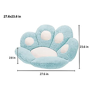 LeCas, Cat Paw Cushion Cute Seat Cushion Lazy Sofa Office Chair Cushion Bear Paw Warm Skin-Friendly Floor Mat Plush Seat Pad for Comfortable and Health (27.6x23.6 in, Black), Heart-shaped Black