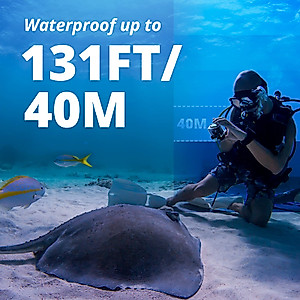 AKASO Brave 4 Pro 4K30 Action Camera with 64GB MicroSD U3 Card, 131FT Underwater Waterproof Camera EIS Touch Screen Remote Control with 2x1350mAh Batteries and Helmet Accessories Kit Bundle