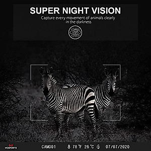 WOSPORTS Mini Trail Camera 2 Pack, 24MP 1080P HD Game Camera with SD Card and 8AA Batteries, Fast Trigger Time Infrared Night Vision Hunting Camera for Wildlife Monitoring