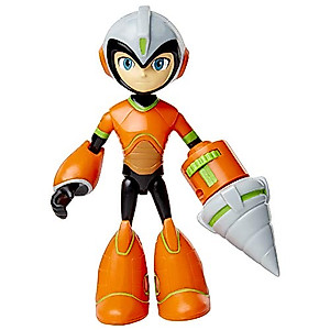 Megaman Fully Charged – Deluxe Drill Man Schematics Articulated Action Figure with Spinning Drill and Break-Apart Boulder Accessory! Based on the new show!