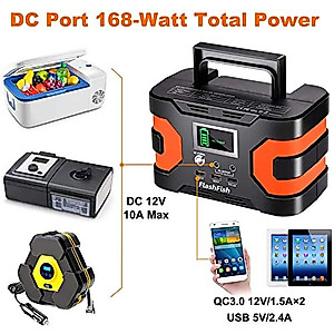 200W Peak Power Station, Flashfish [CPAP] [Battery] 166Wh 45000mAh Backup [Power] [Pack] 110V 150W Lithium [Battery] [Pack] Camping Solar Generator For Camping Home Emergency [Power] Supply