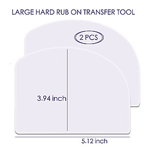 Morld 2 Pack Rub On Transfer Tools for Furniture Scrapbooking Crafts, Suitable Various Size Transfers Stickers