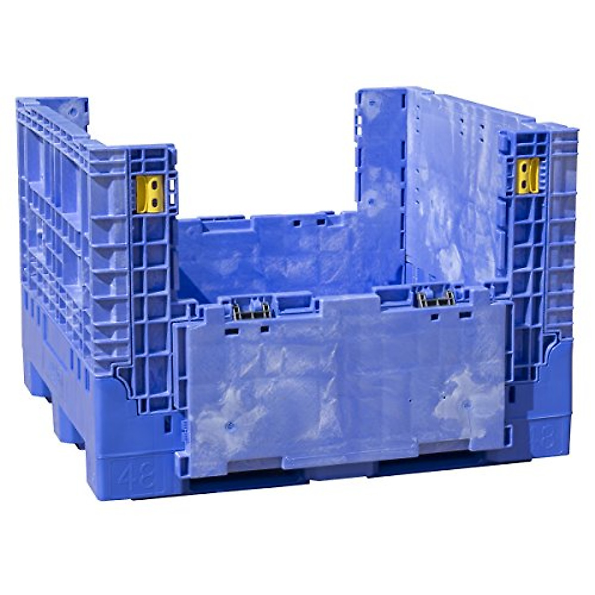 Buckhorn BN4845342023000 Extra Heavy-Duty Collapsible Bulk Box Storage Bin and Shipping Container, (48-Inch x 45-Inch x 34-Inch), Blue