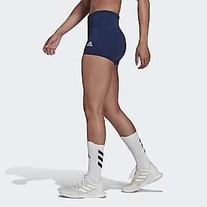 adidas Women's 4 Inch Shorts, Team Navy Blue/White, Medium