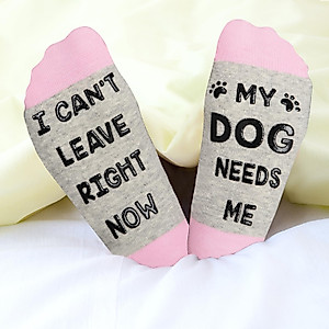 Golden Associate Dog Mom Gifts for Women, Puppy Themed Tumbler 20 oz Coffee Mug Cup and Funny Socks Set for Dog Mother Lovers Owners for Christmas (Rose gold)