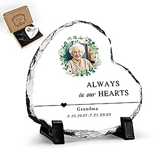 Sympathy gifts Memorial gifts for loss of father/mother customized picture Condolences/Bereavement/Memorial/Grief Gifts Funeral Decor Sign in Memory of Loved One Sorry for Your Loss Remembrance (Always in hearts)