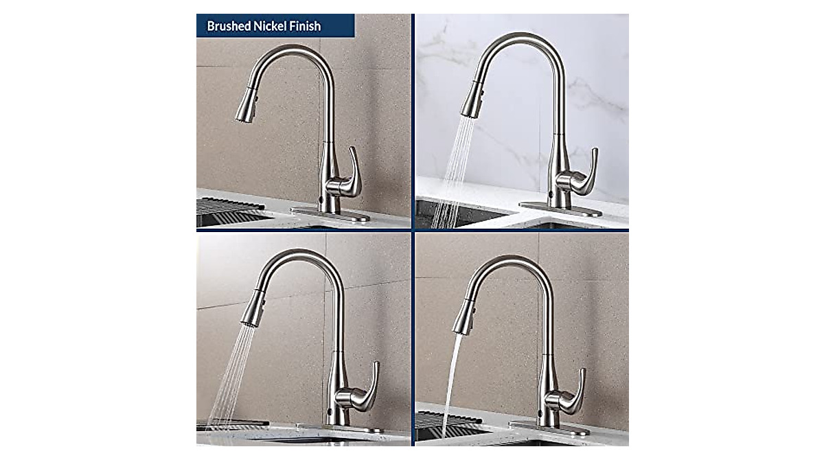 Bio Bidet FLOW Motion Activated Kitchen Faucet - Brushed Nickel