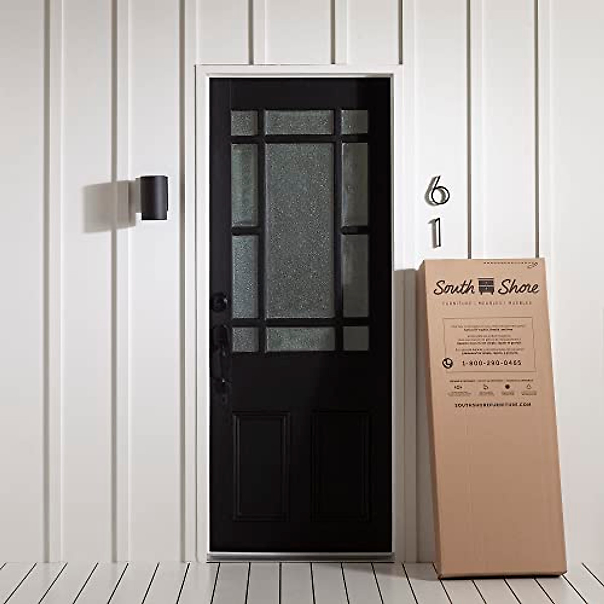 South Shore Make-up Dressing Table with 2 Doors and Storage Baskets, Pure White