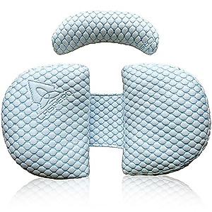 CASPERO Maternity Wedge Pillow for Pregnant Women - Soft Body Pillow for Side Sleepers, Support for Back, Belly, Hips, Neck with Detachable Adjustable Pillow Cover - Travel Friendly & Machine Washable