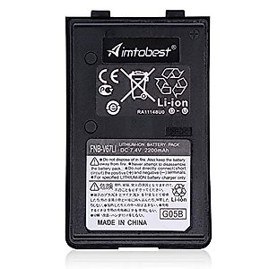 Aimtobest FNB-V67 FNB-V67Li 2200mAh Li-ion Battery Compatible for Yaesu Vertex Radio FT-60R FT-60 FT60R FT60 VX110 VX150 VX170 VX400 VX800 (Not Fits for CD-26 Charger)