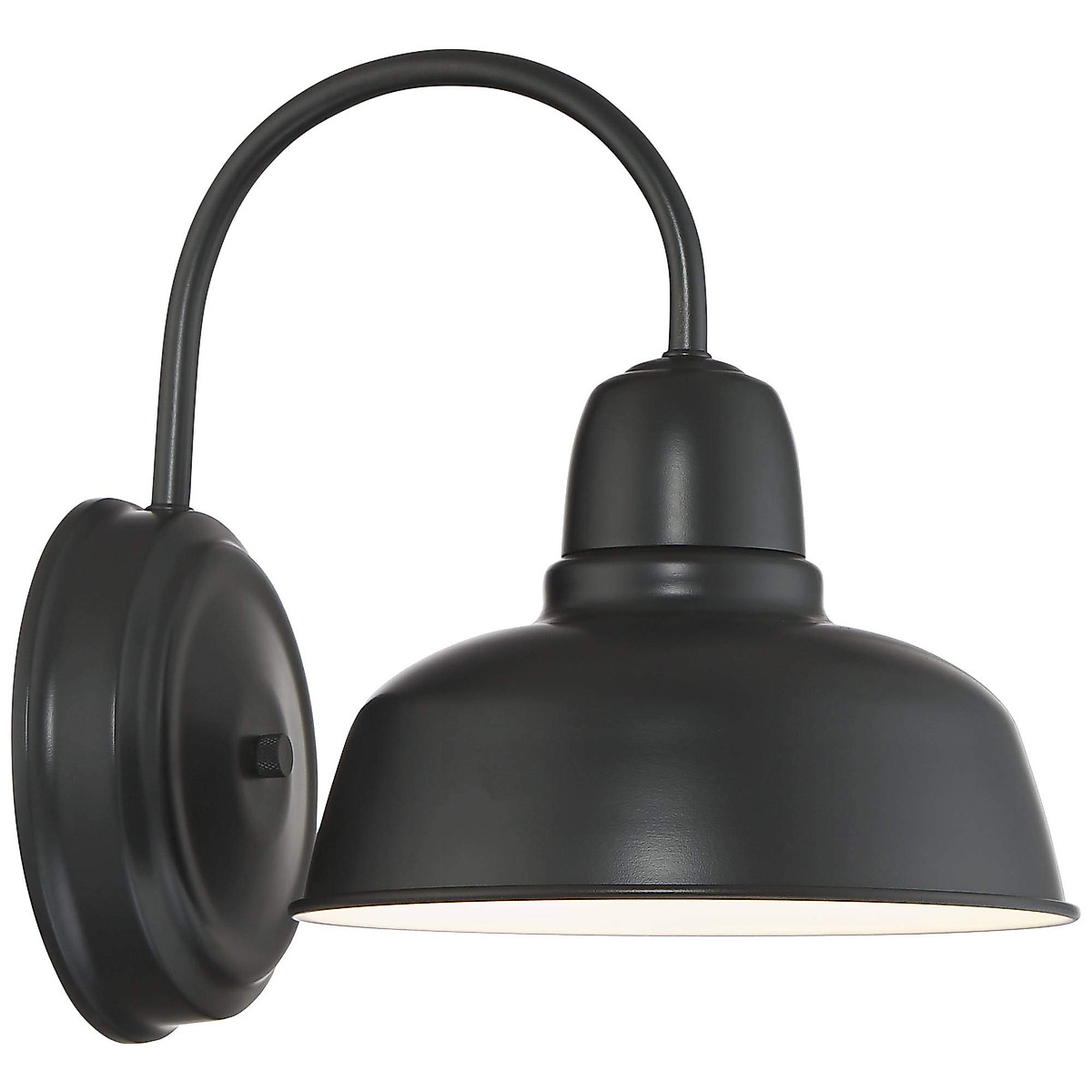 John Timberland Urban Barn Rustic Industrial Farmhouse Outdoor Wall Light Fixtures Set of 2 Black Gooseneck Arm 11 1/4" for Exterior Deck House Porch Patio Outside Garage Front Door Garden