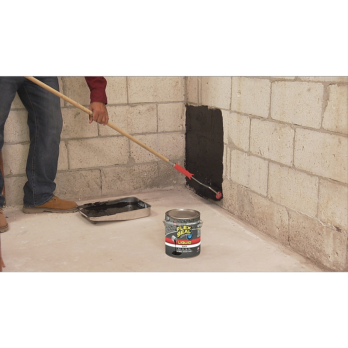 Flex Seal Liquid, 1 Gallon, Black, Liquid Rubber Coating Sealant, Waterproof, Flexible, Breathable, and UV Resistant, Roof Repair, Basements, RV, Campers, Trailers, Marine, EPDM, Masonry