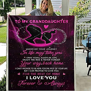 Maylian shrepa Blanket for Granddaughters - Customizable, Heartfelt Gift