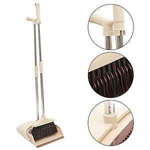 YARNOW 2 Sets Broom Set Floor Sweeper Broom and Dustpan Household Cleaning Garden Dustpan Kitchen Brooms Broom with Dustpan Long Handle Broom Handled Office Outdoor Shovel Plastic