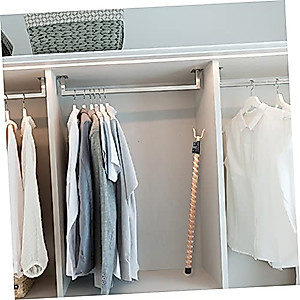 Cabilock 2pcs Telescopic Draw Rod Clothes Reaching Rods Closet Reacher Pole with Hook Outdoor Clotheslines Retractable Clothes Line Outdoor Laundry Line Retractable Clothesline Rods Cane CD