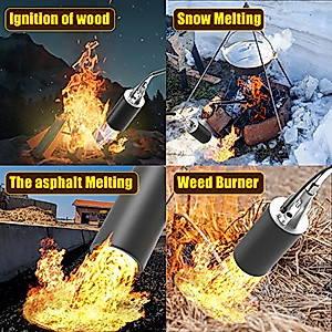 E-SDS Propane Torch Weed Burner Kit, Weed Torch 500,000 BTU Blow Torch with 9.8 FT Hose Heavy Duty Flame thrower with 2 Turbo Trigger Electronic Igniters for Weeds, Snow Melting, Roofing, Roads