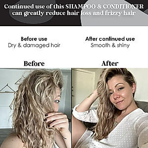 B THE PRODUCT High Potency Biotin Hair Growth Shampoo & Conditioner Set - Fortified with Vitamins E, A, C & B for Fastest Hair Growth (8.5oz.)