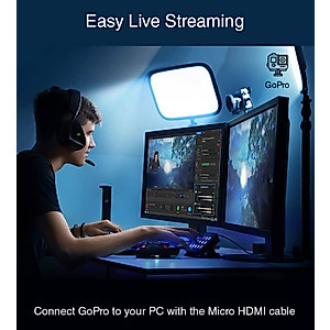 BlueRigger Micro HDMI to HDMI Cable (6FT, 4K 60Hz, HDR, High Speed, Ethernet) - Compatible with GoPro Hero 7/6/5/4, Raspberry Pi 4, Sony A6000/A6300 Camera, Nikon B500, Lenovo Yoga 3 Pro, Yoga 710