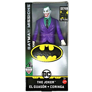 Batman Missions DC 6 Inch Action Figures | 5 Pack Includes The Joker, Grey Suit Batman, Black Suit Batman, Robin and Nightwing | 5 Point Articulation