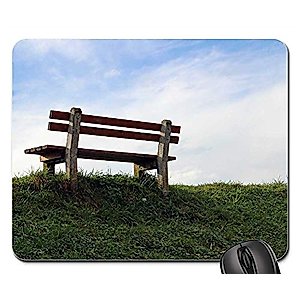 Mouse Pad - Bench Bank Seat Click Rest Nature Out Sky Earth