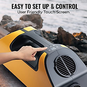 BougeRV Portable Air Conditioner, 2899BTU Tent Air Conditioner, 250W Low Power Consumption, 24VDC, 3 Wind Speeds for Van Life, Camping Tent, Outdoor, Indoor