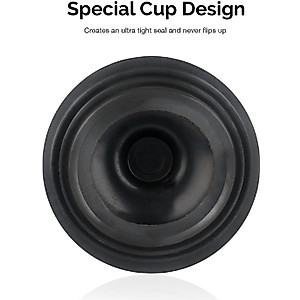 NEIKO 60166A Toilet Plunger with Patented All-Angle Design, Heavy-Duty Toilet Bowl Plunger with Aluminum Handle, Bathroom Necessity , Black, 1-Pack