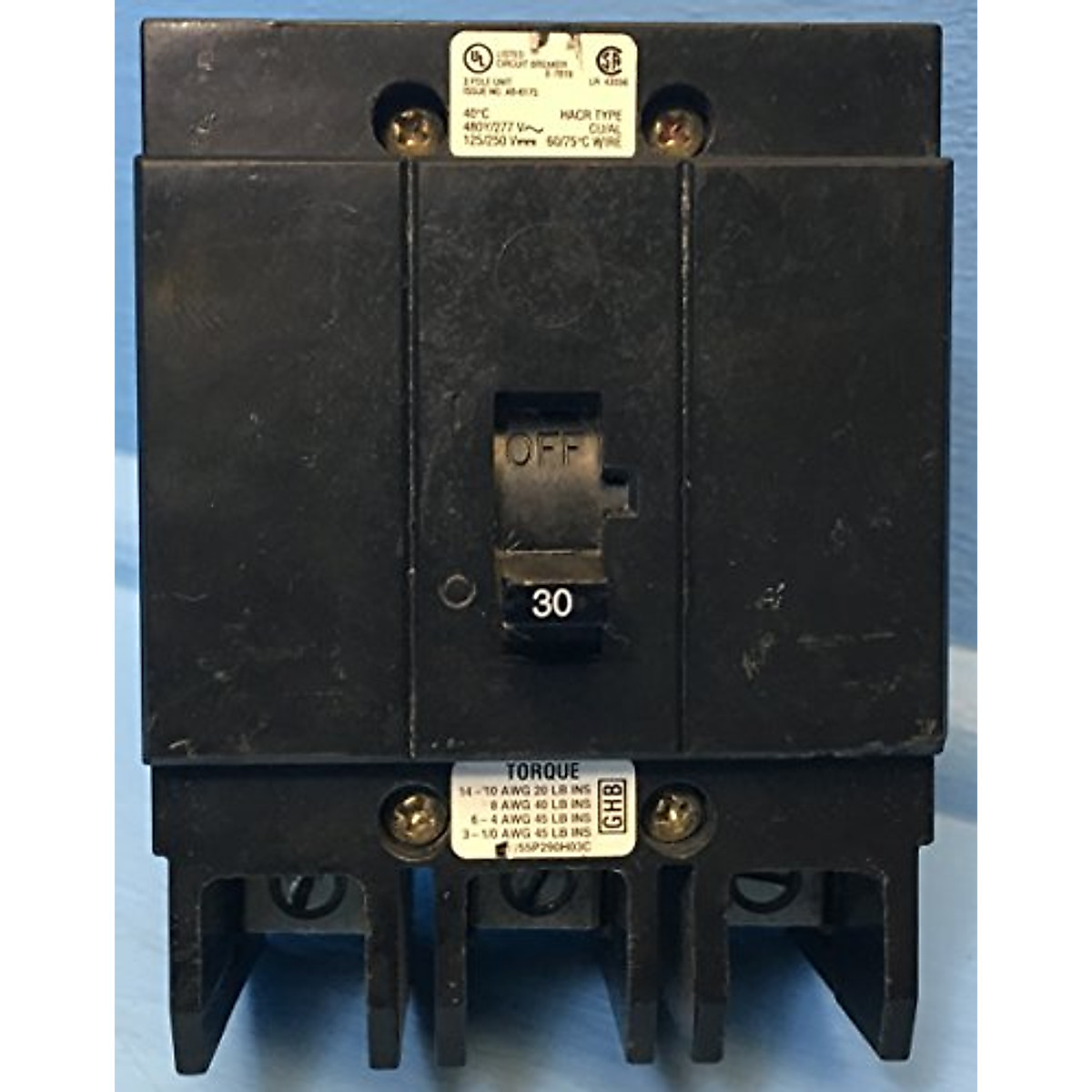 Eaton Cutler-Hammer/Westinghouse GHB3030 (C-H) Circuit Breakers, Color