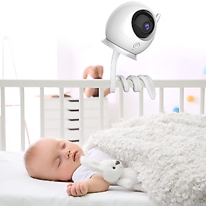 Universal Baby Monitor Mount Shelf Flexible Camera Stand No Drilling for Nursery Baby Monitor Crib Holder Compatible with Baby Monitor Camera with 1/4 Threaded Hole