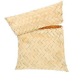 Bamboo Sticky Rice Basket Woven Baskets Tray Decor Bamboo Woven Basket Candy Basket Bamboo Tea Snack Container Handmade Woven Basket Wedding Decor Woven Storage Basket