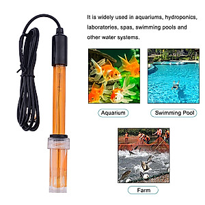 Electrode Probe, 1999mV ORP Replacement Prob, Good Electrical Conductivity, Suitable for ORP Instruments Controllers with BNC Connectors.