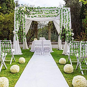 Zuvas 36 Pcs 252Ft Vines - Fake Vines Leaves, Artificial Ivy Garland, Hanging Vines - Vine Plants with Cable Tie - Fake Ivy for Wedding Party Garden Greenery Decor Outdoor Indoor Wall Decoration