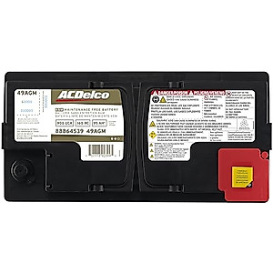 ACDelco Gold 49AGM 36 Month Warranty AGM BCI Group 49 Battery
