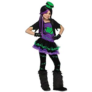Fun World Costumes Women's Funkie Frankie Teen Costume, Black, Junior 0/9