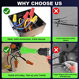 Wire Twister Tool for Drill, Compatible with Wire Nut Twister, Electrical Wire Twister, Wire Twisting Tool with 1/4" Chuck, Enhanced Wiring Efficiency (Green)