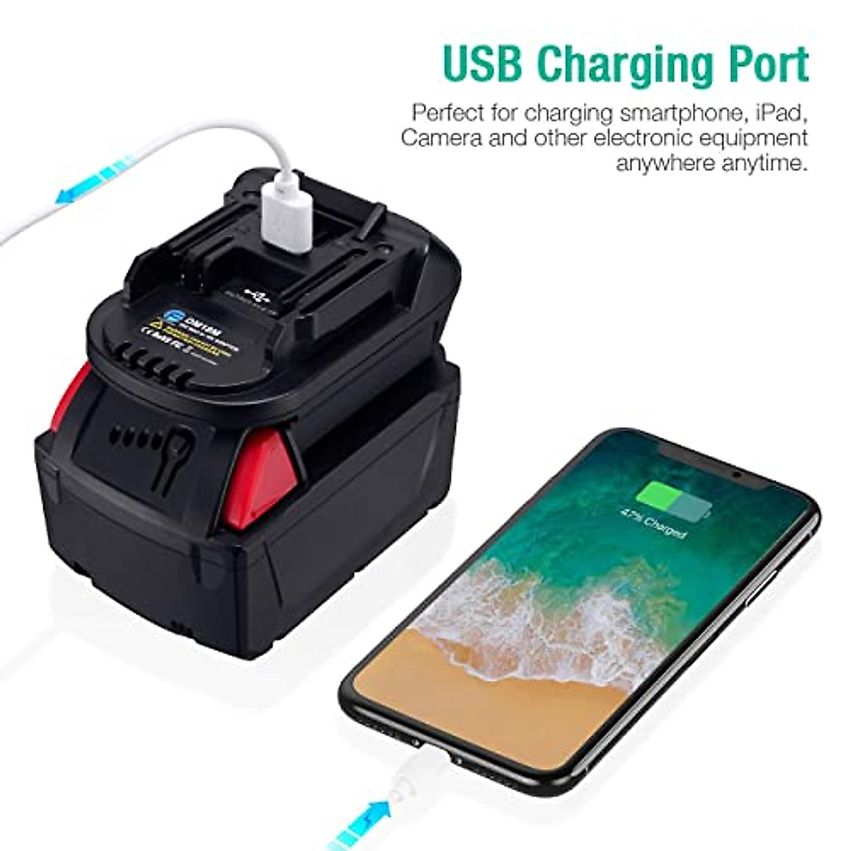 FirstPower Battery Adapter for Makita 18V Lithium-ion Power Tools,Convert Milwaukee 18V or Dewalt 20V Lithium-ion Battery to Makita 18V Lithium-ion Battery