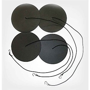Tandem Sport Volleyball Court Line Sand Anchors - Court Anchors for Beach Volleyball - Disc Anchors to Keep Volleyball Court Lines in Tact - Black